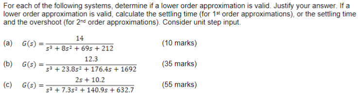 Solved For each of the following systems, determine if a | Chegg.com