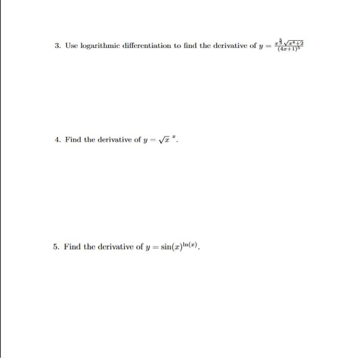 Solved 1. For each function gives below, calculute the | Chegg.com