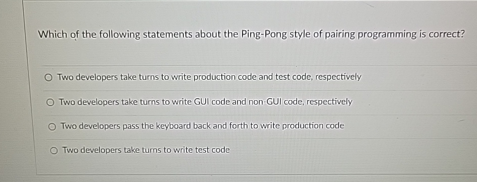 Solved Which of the following statements about the Ping-Pong | Chegg.com
