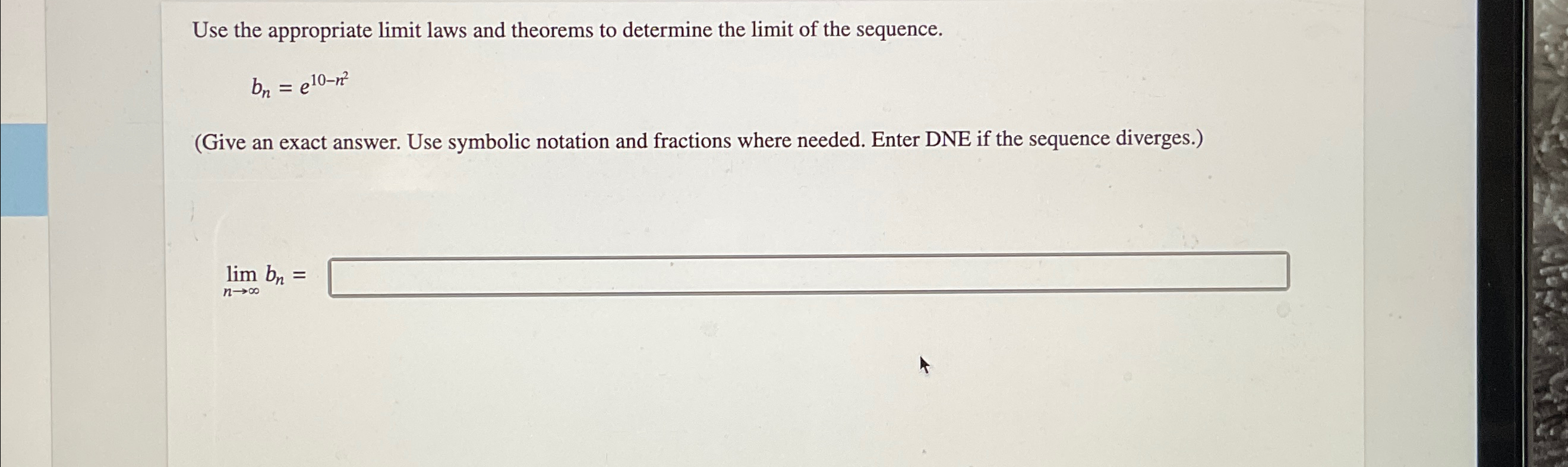 Solved Use the appropriate limit laws and theorems to | Chegg.com