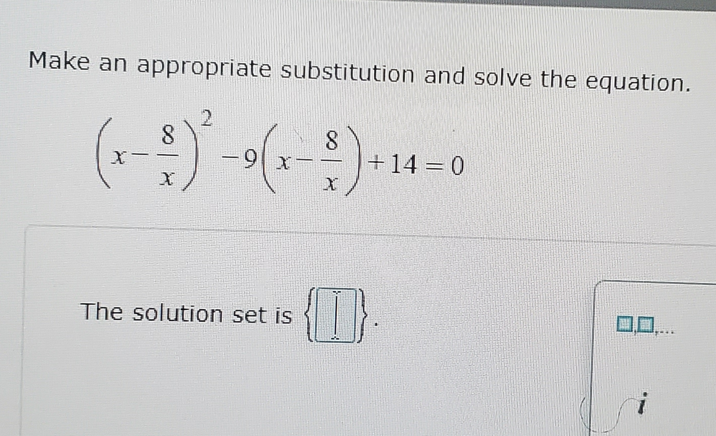 Solved Make an appropriate substitution and solve the | Chegg.com