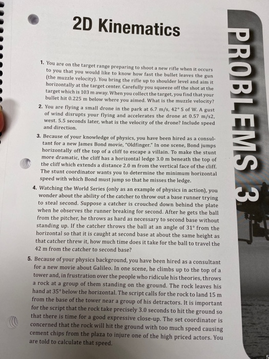 Solved 2D Kinematics 1. You are on the target range | Chegg.com