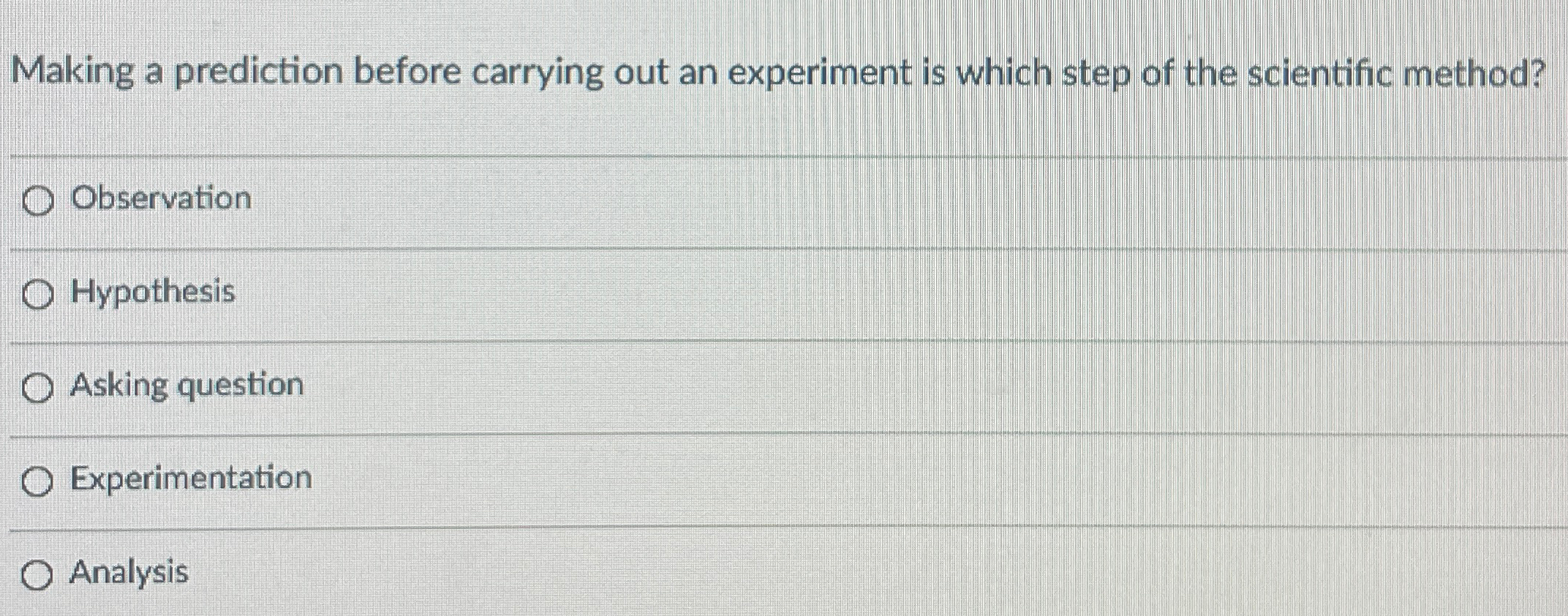 Solved Making a prediction before carrying out an experiment | Chegg.com