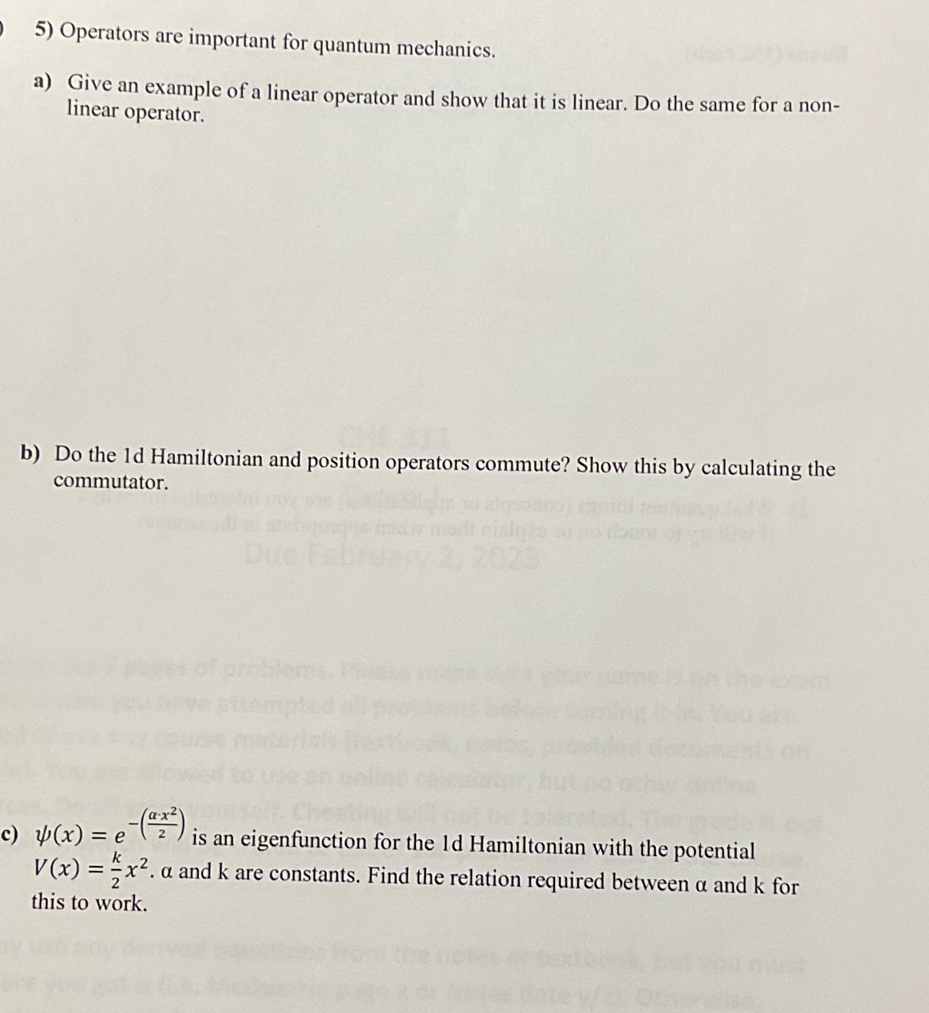 Solved Operators are important for quantum mechanics.a) | Chegg.com