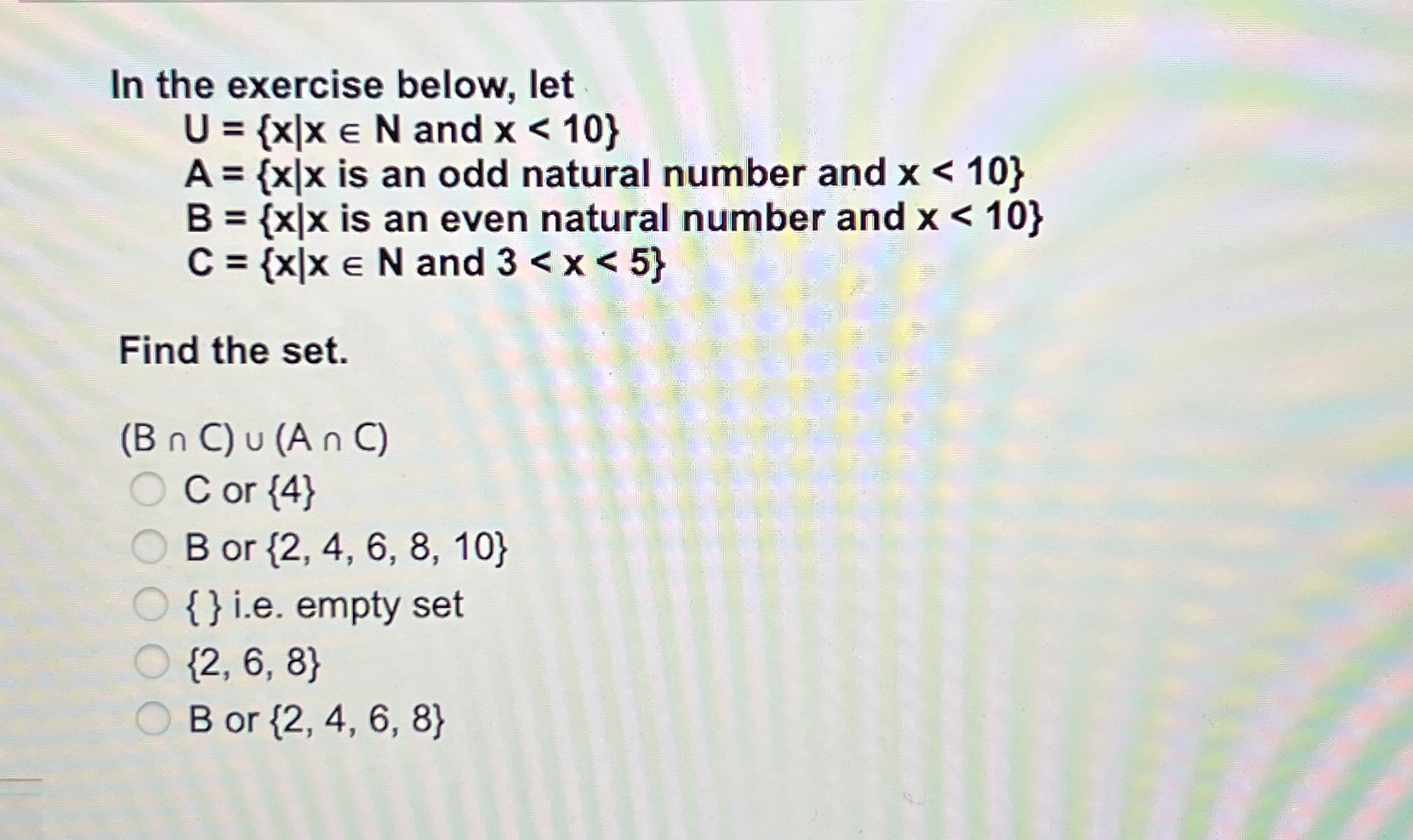 Solved In the exercise below, let ﻿and x
