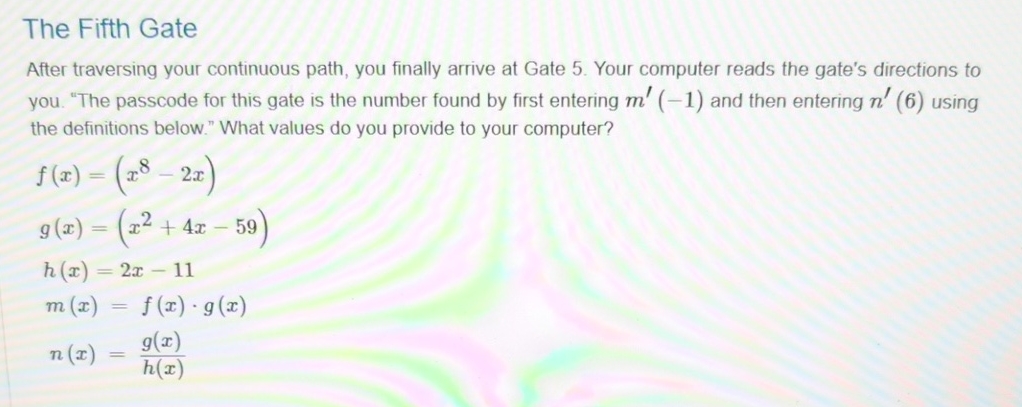 Solved The Fifth GateAfter traversing your continuous path, | Chegg.com