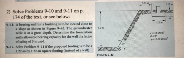 Solved 2) Solve Problems 9-10 and 9-11 on p. 174 of the | Chegg.com