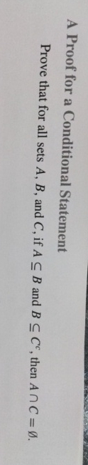 Solved A Proof for a Conditional StatementProve that for all | Chegg.com