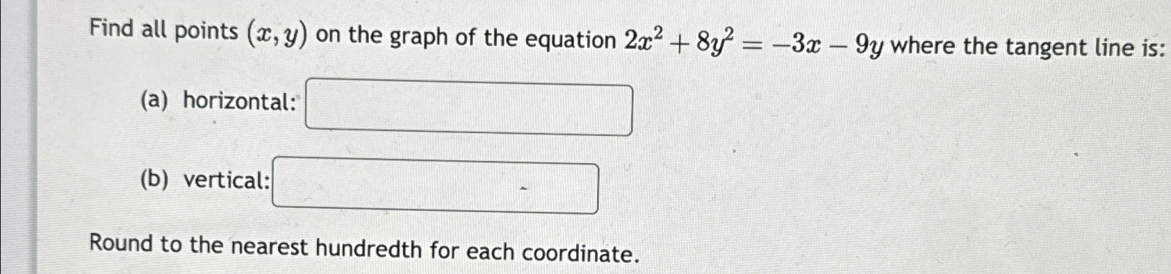 Solved Find all points (x,y) ﻿on the graph of the equation | Chegg.com