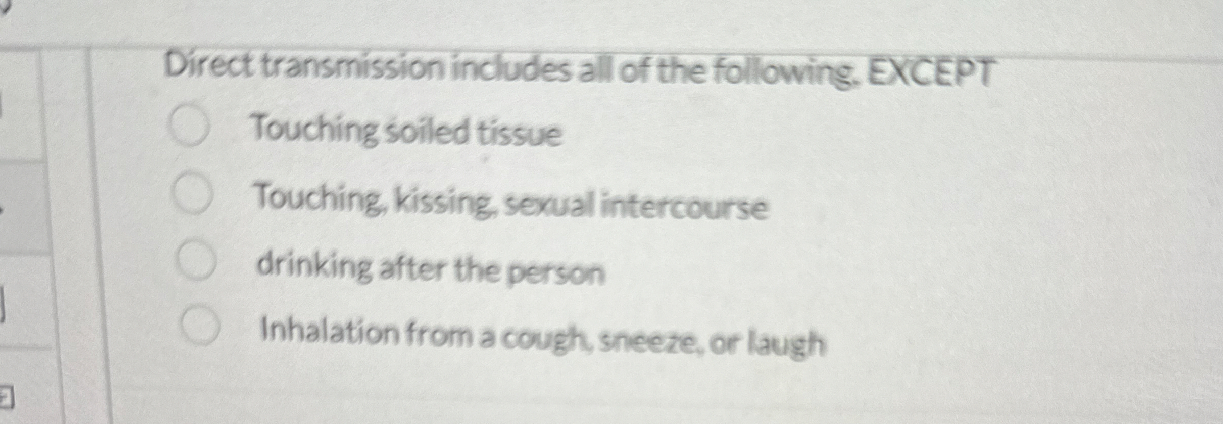 High Quality SOLUTION Direct transmission includes all of the following. | Chegg.com