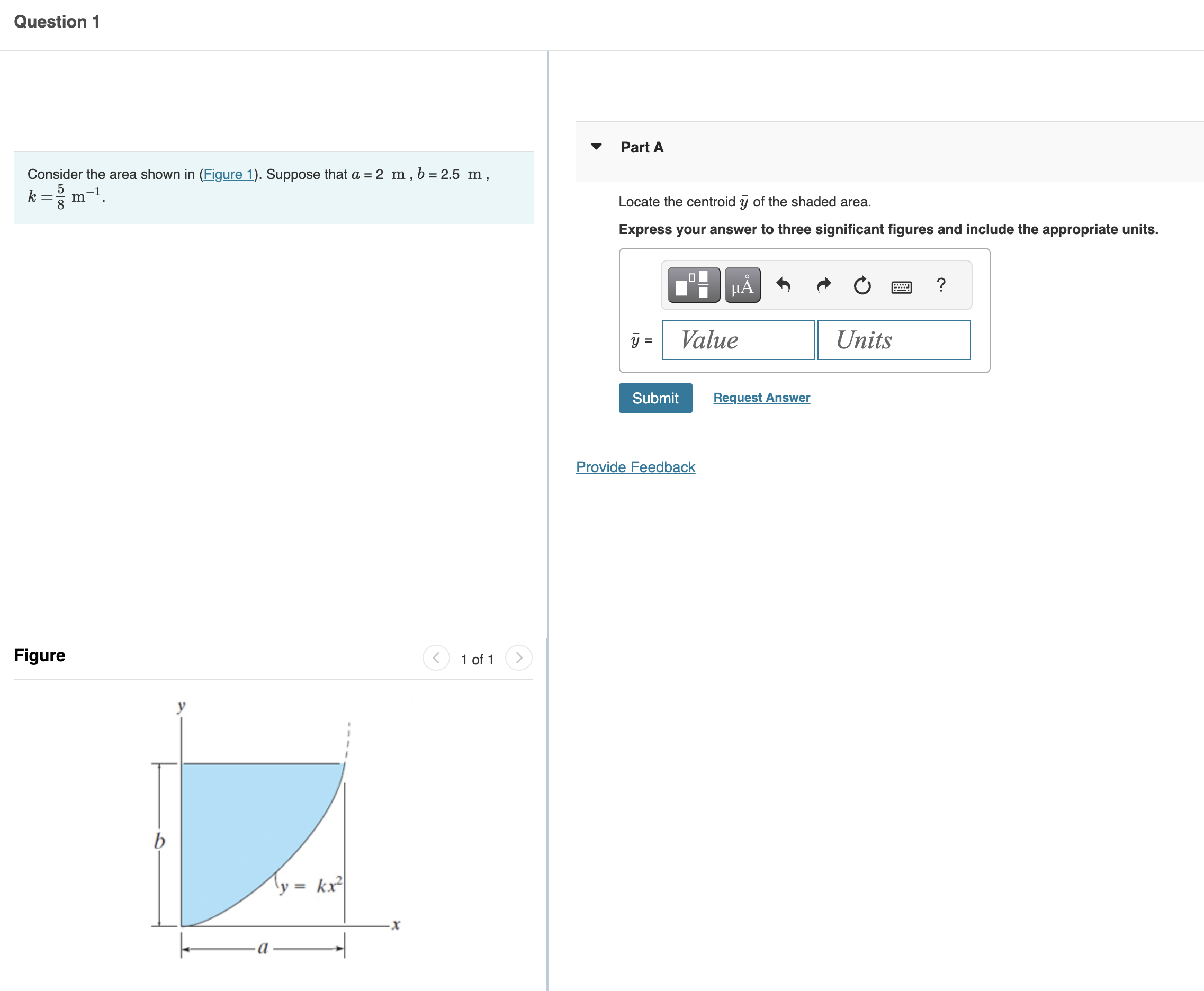 Solved Question 1Consider the area shown in (Figure 1). | Chegg.com