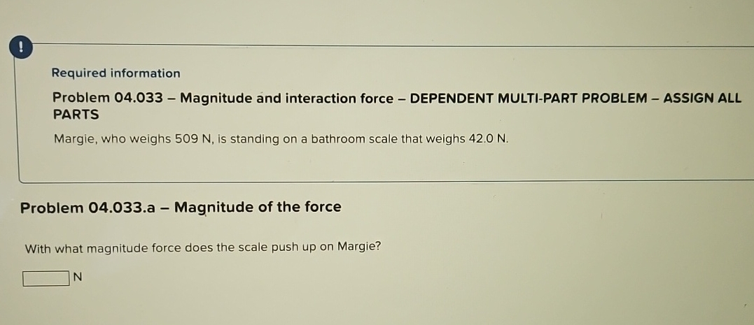 Solved !Required informationProblem 04.033 - ﻿Magnitude and | Chegg.com
