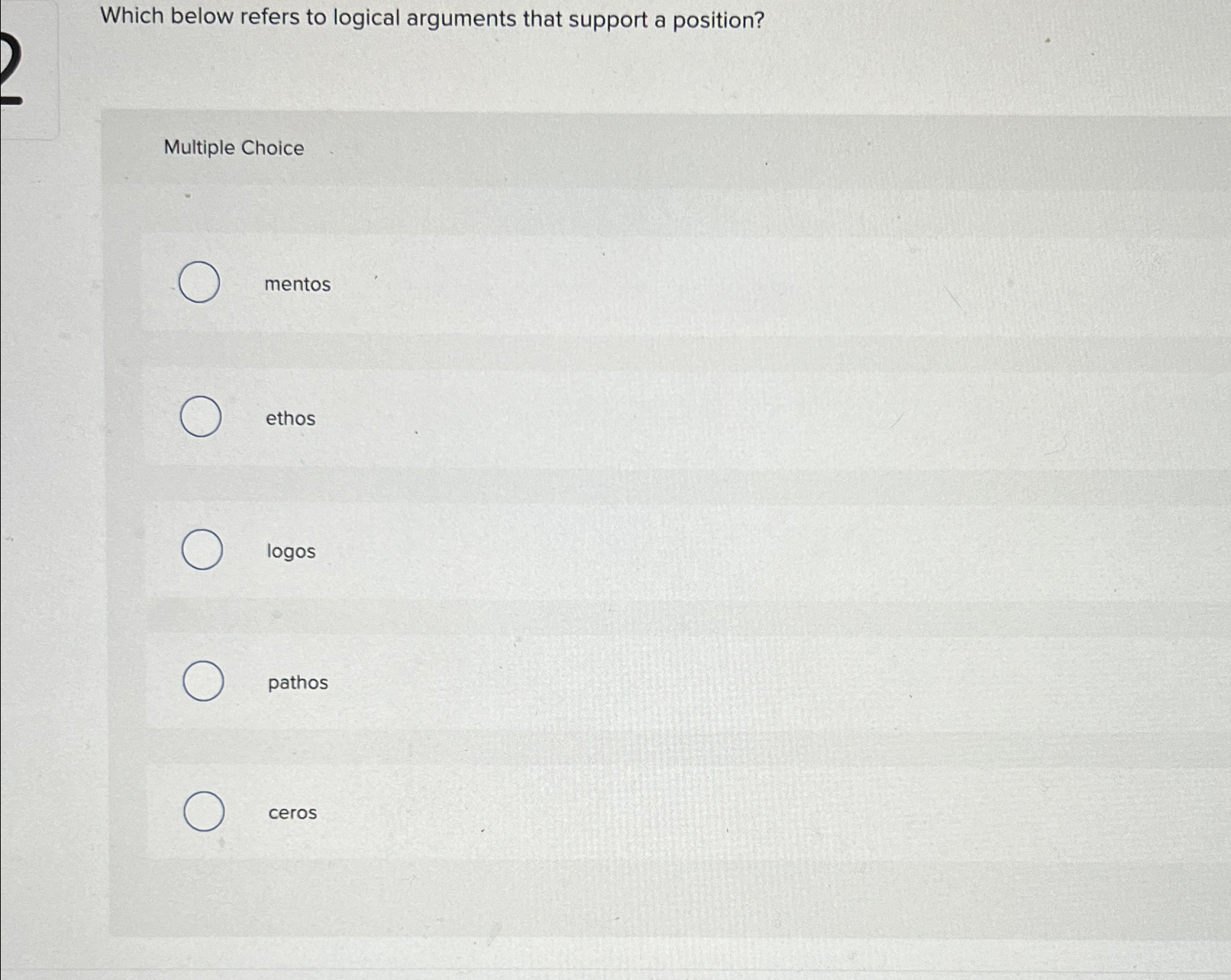 Solved Which below refers to logical arguments that support | Chegg.com