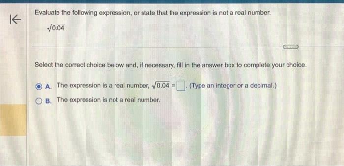 Solved Evaluate the following expression, or state that the | Chegg.com