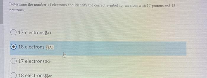 Solved Determine the number of electrons and identify the | Chegg.com
