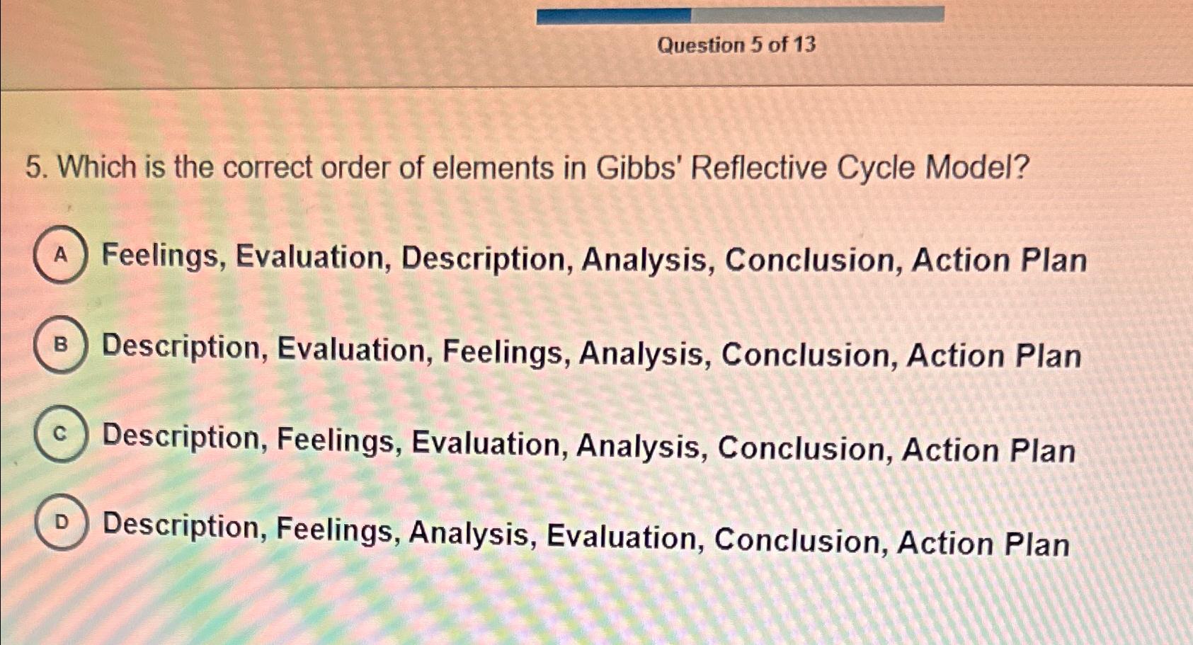 Solved Question 5 ﻿of 135. ﻿Which is the correct order of | Chegg.com
