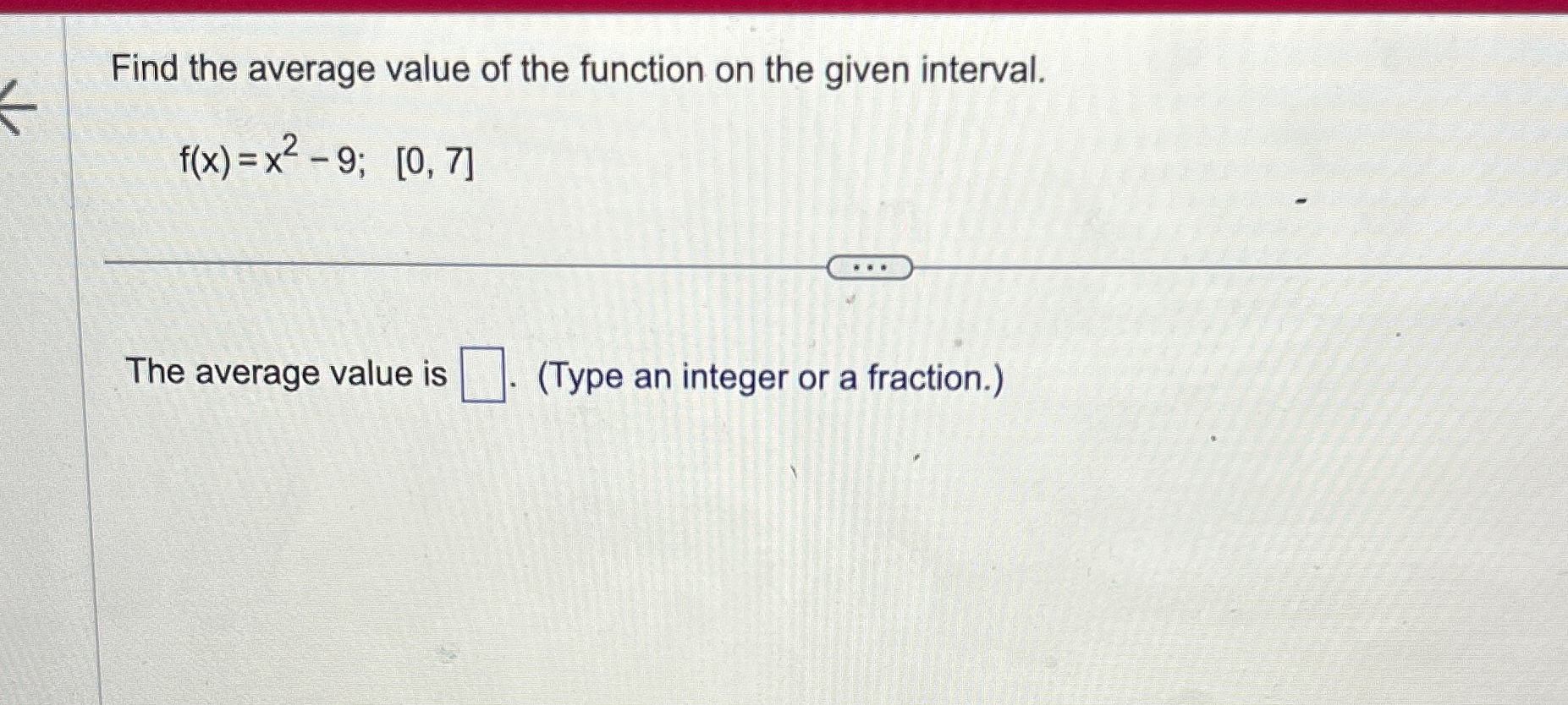 Solved Find the average value of the function on the given | Chegg.com