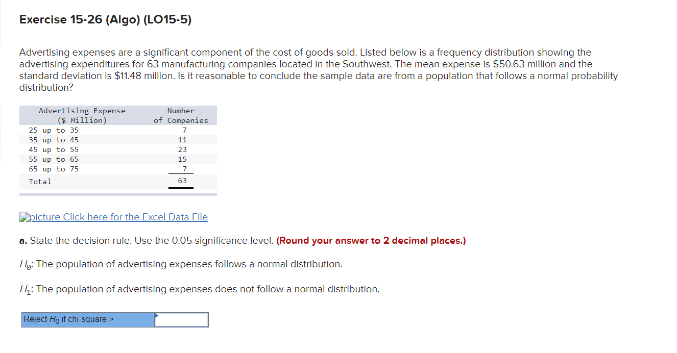 Solved Exercise 15-26 (Algo) (LO15-5)Advertising expenses | Chegg.com