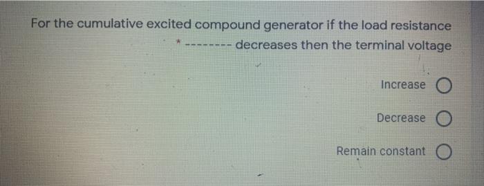 Solved For the cumulative excited compound generator if the | Chegg.com