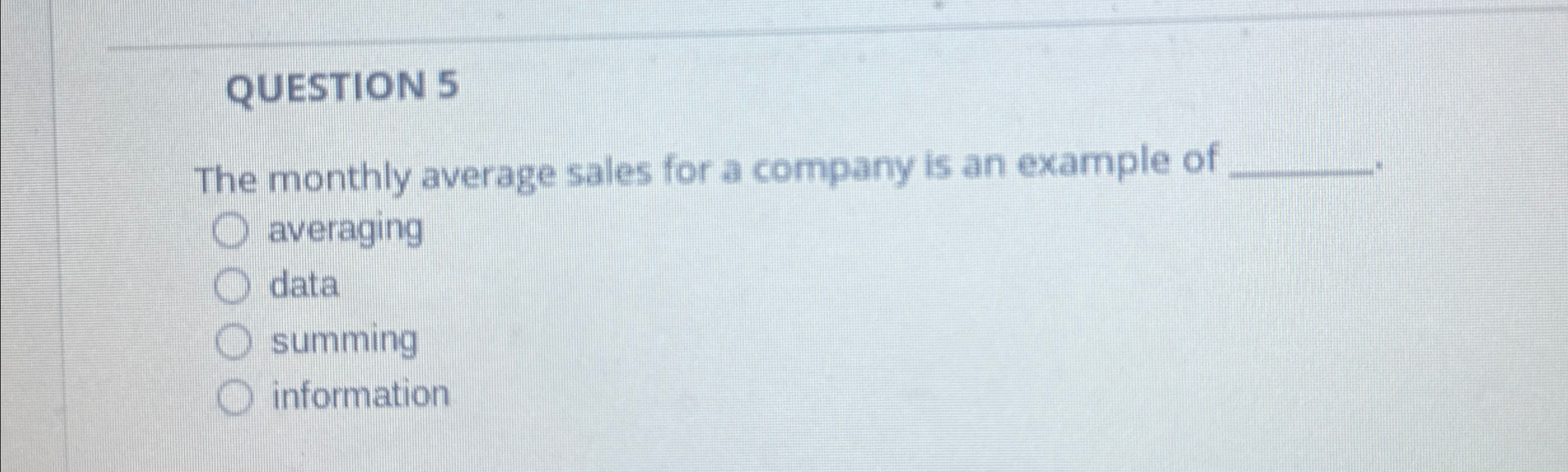 Solved QUESTION 5The monthly average sales for a company is | Chegg.com