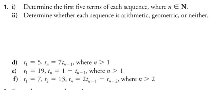 Solved Please explain in detail.1. i) Determine the first | Chegg.com