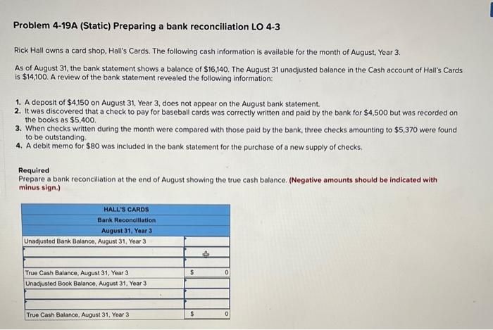 Solved 1. A deposit of $4,150 on August 31 , Year 3 , does | Chegg.com