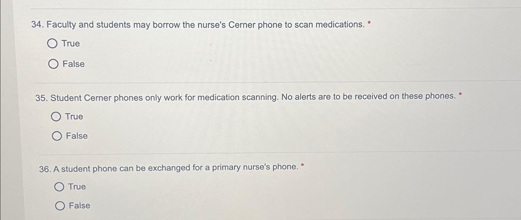 Solved Faculty and students may borrow the nurse's Cerner | Chegg.com