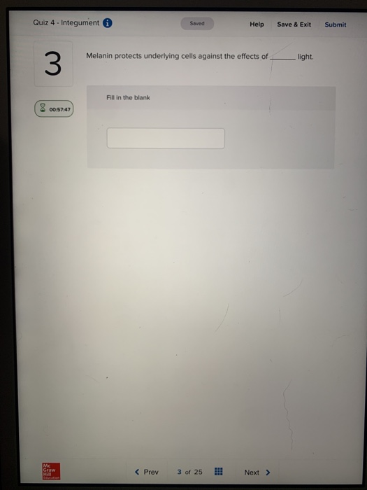 Solved Quiz 4 - Integument Saved Help Save & Exit Submit | Chegg.com