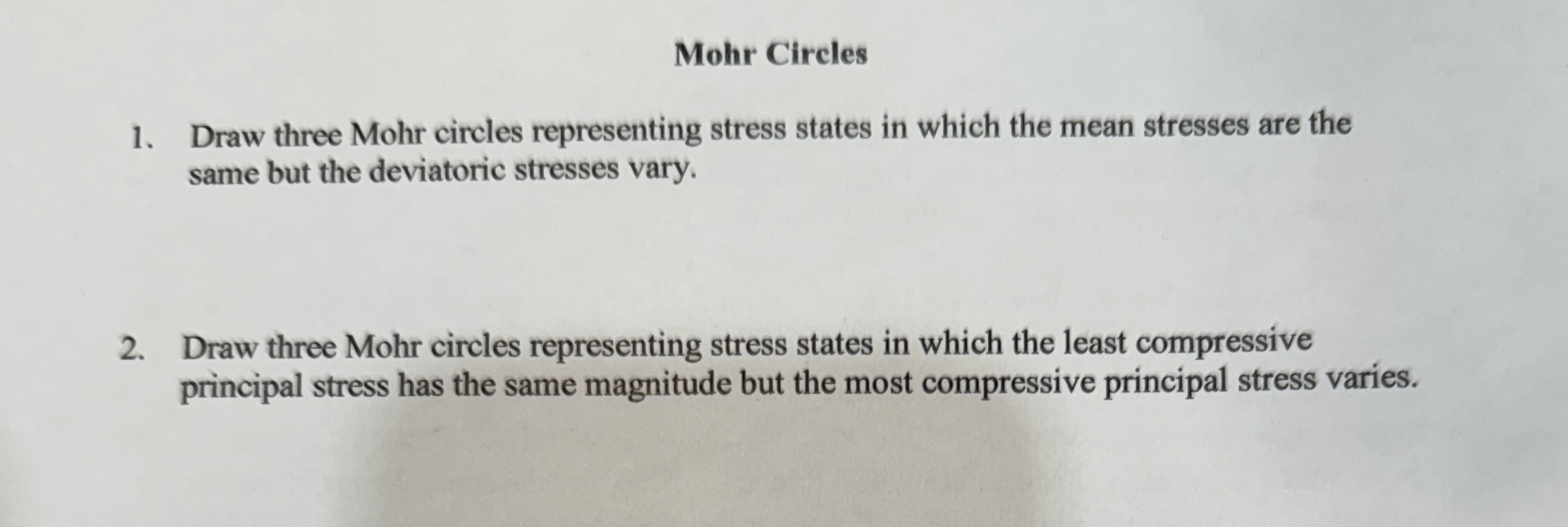 Solved Mohr CirclesDraw three Mohr circles representing | Chegg.com