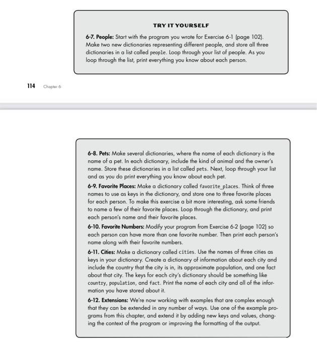 TRY IT YOURSELF 6-7. People: Start with the program | Chegg.com