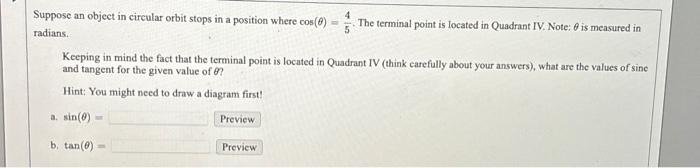Solved Suppose An Object In Circular Orbit Stops In A
