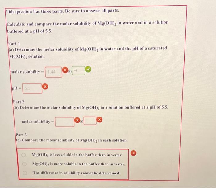 Solved his question has three parts. Be sure to answer all | Chegg.com