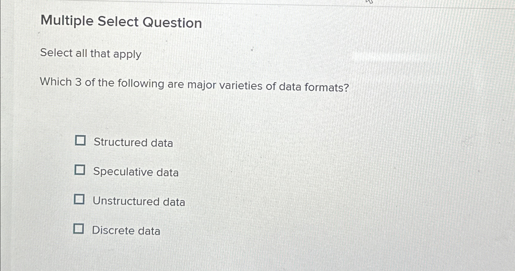 Solved Multiple Select QuestionSelect all that applyWhich 3 | Chegg.com