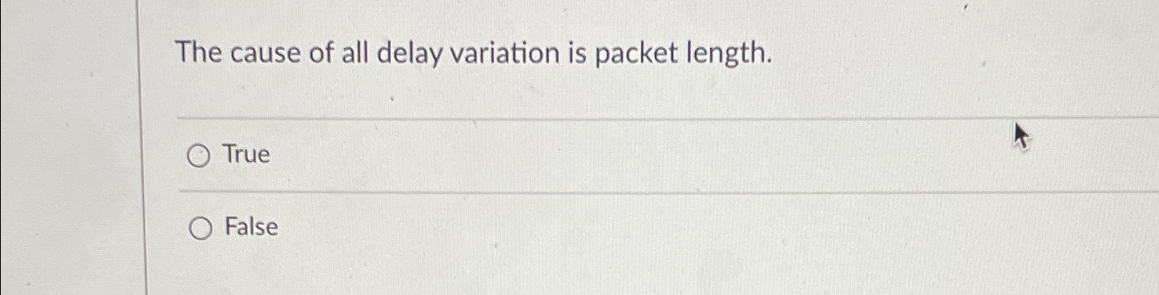 Solved The cause of all delay variation is packet | Chegg.com
