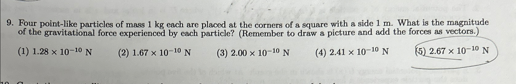 Solved Four point-like particles of mass 1kg ﻿each are | Chegg.com