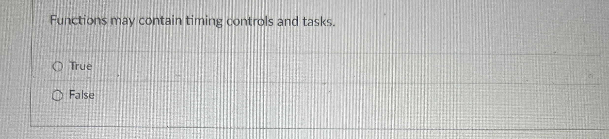 Solved Functions may contain timing controls and | Chegg.com