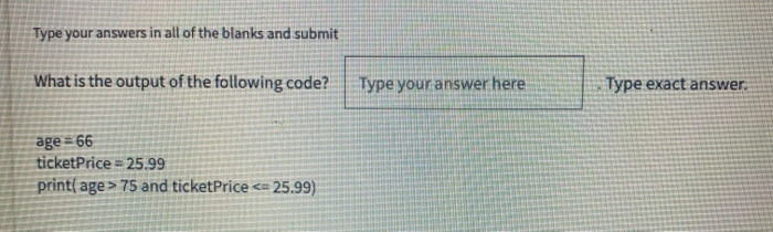 Solved Type your answers in all of the blanks and submit | Chegg.com