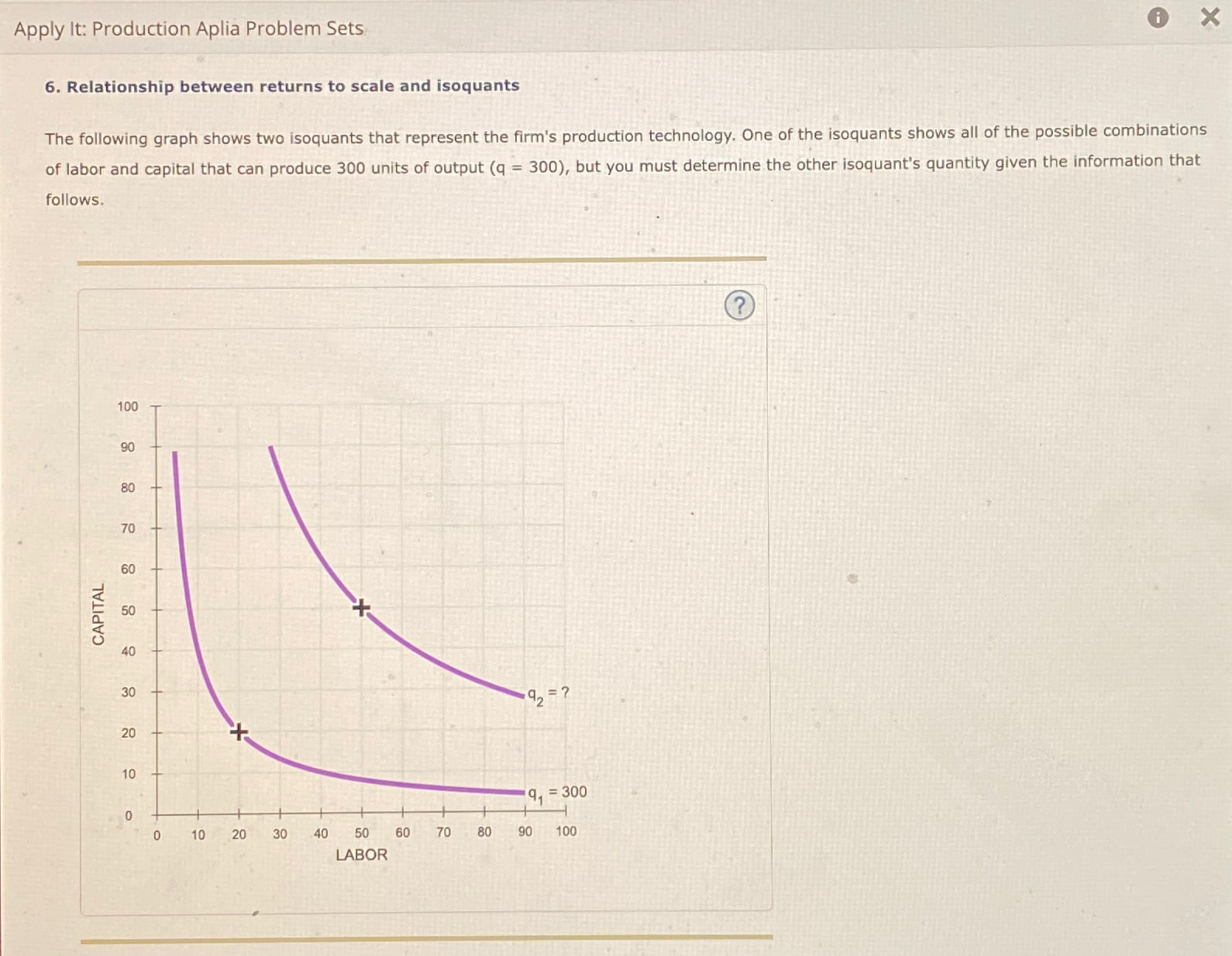Solved Apply It: Production Aplia Problem Sets6. | Chegg.com