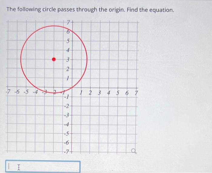 Solved The following circle passes through the origin. Find | Chegg.com
