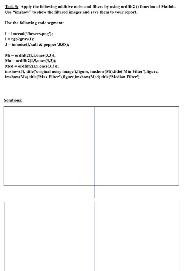 Solved Material Name: SIGNAL AND IMAGE PROCESSING (Lab)Task | Chegg.com