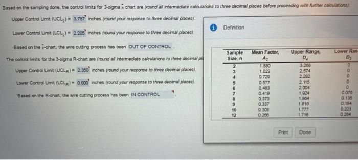 Solved Refer to Table S6.1 - Factors for Computing Control | Chegg.com