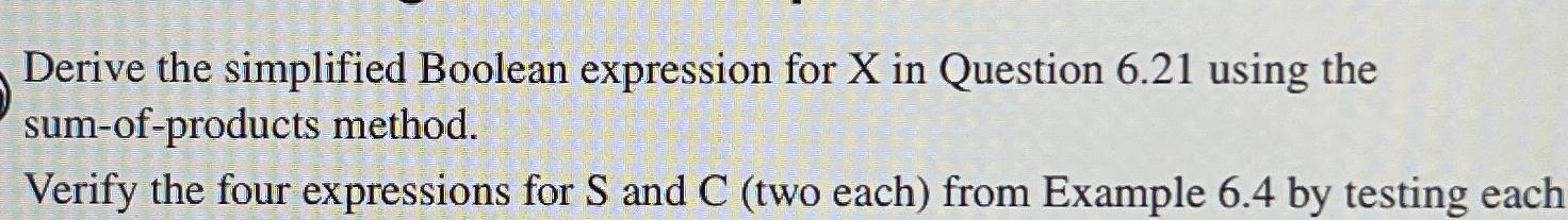 Solved Derive The Simplified Boolean Expression For X ﻿in 4131