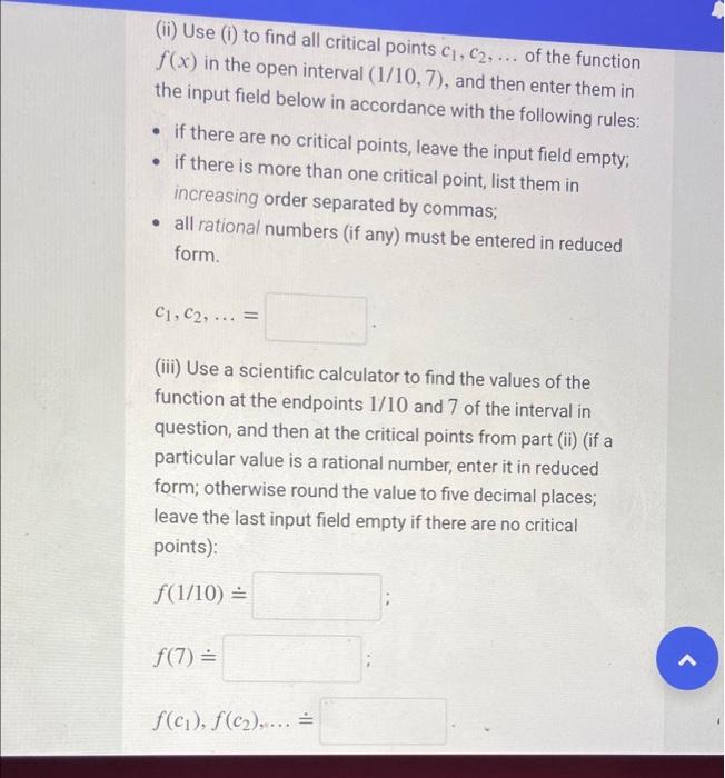 Solved (Min-Max Values of Differentiable Functions). Realize | Chegg.com
