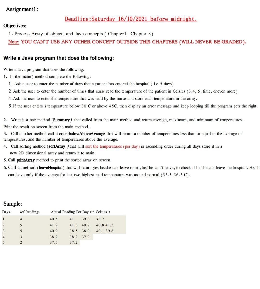 Solved Assignment1: Deadline: Saturday 16/10/2021 before | Chegg.com