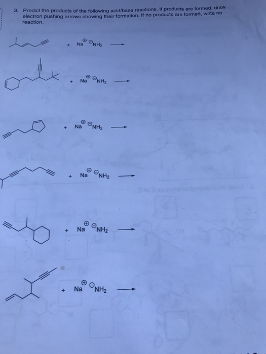 Solved predict products of following acid base reactions. | Chegg.com