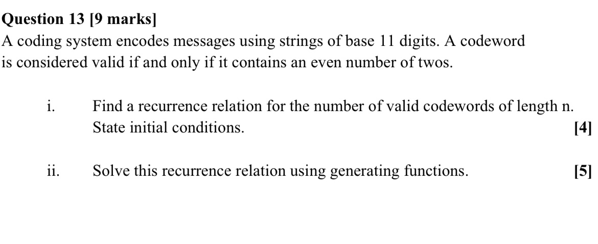 Solved Question 13 [9 ﻿marks] ﻿I need a step by step | Chegg.com