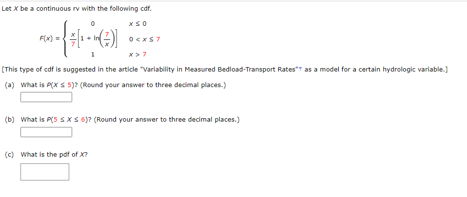 Solved Let x ﻿be a continuous rv ﻿with the following | Chegg.com
