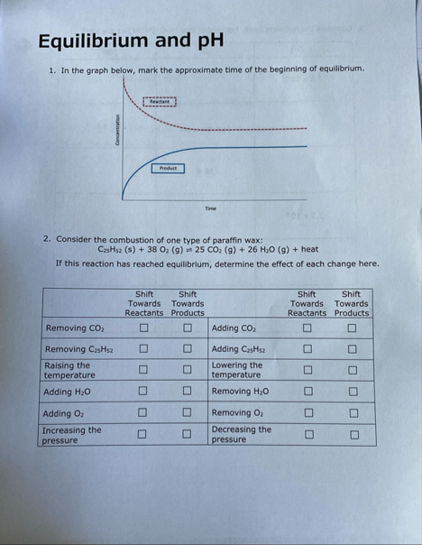 Solved Equilibrium and pHIn the graph below, mark the | Chegg.com