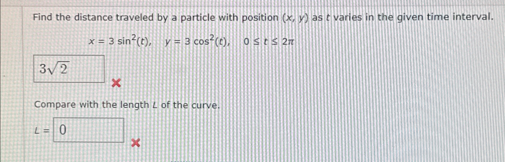 Solved Find the distance traveled by a particle with | Chegg.com