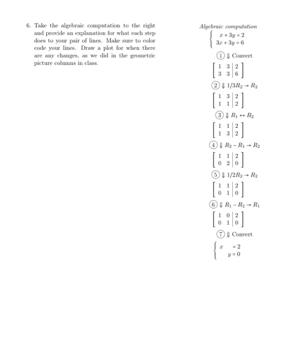 Solved 6. Take the algebraic computation to the right and | Chegg.com